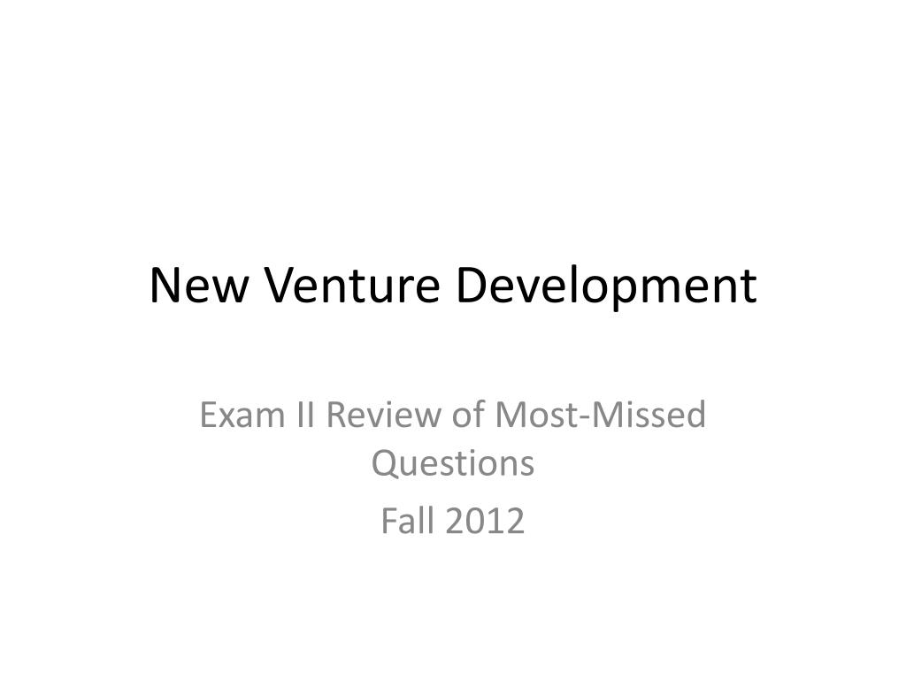 PPT - New Venture Development PowerPoint Presentation, free download ...