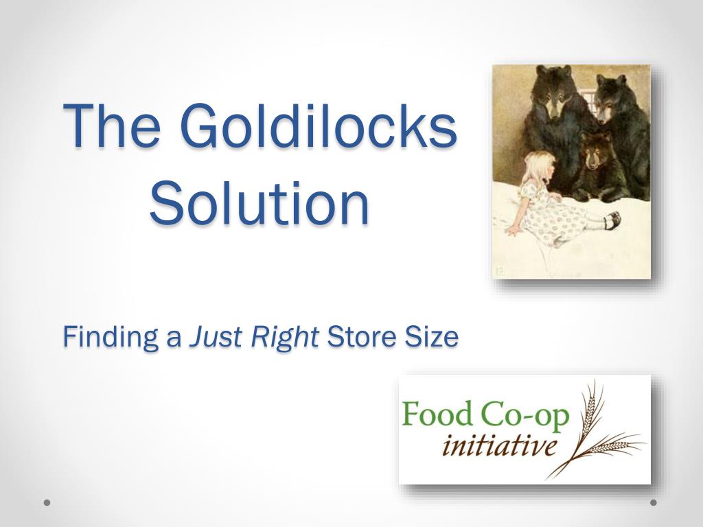 PPT - The Goldilocks Solution Finding a Just Right Store Size ...