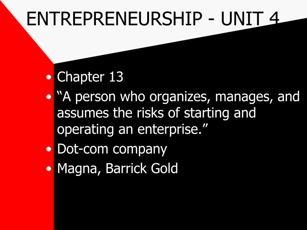 PPT - ENTREPRENEURSHIP - UNIT 4 PowerPoint Presentation, free download ...