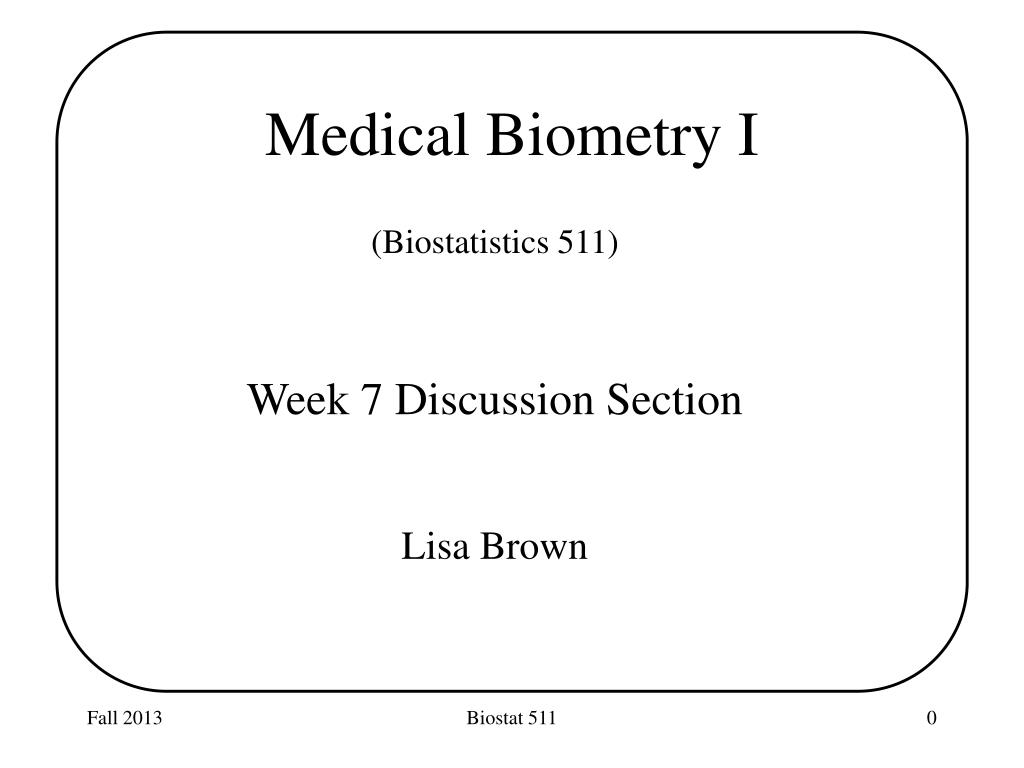 PPT - Medical Biometry I PowerPoint Presentation, free download - ID ...