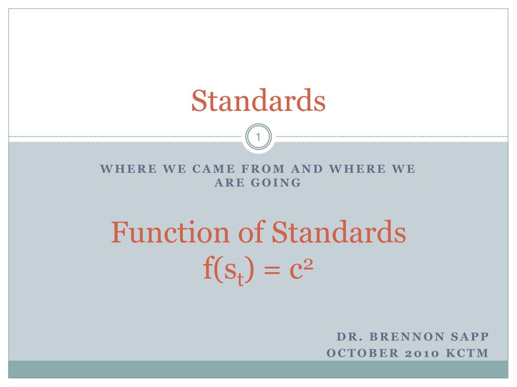 PPT - Standards PowerPoint Presentation, free download - ID:1653546