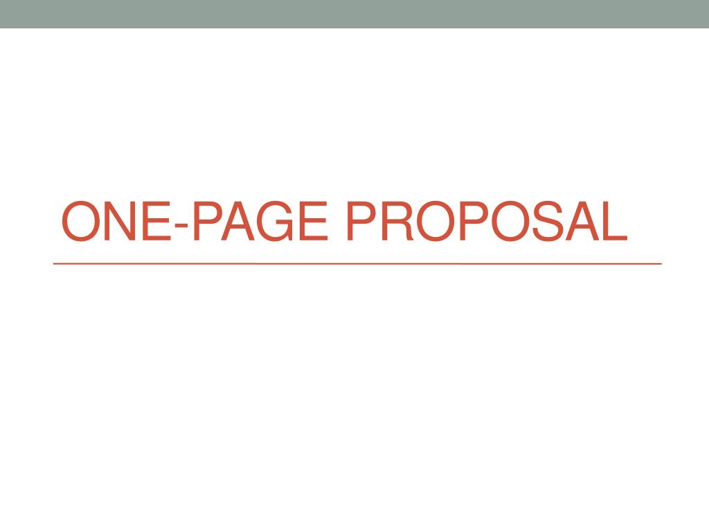 PPT - One-page proposal PowerPoint Presentation, free download - ID:1654793