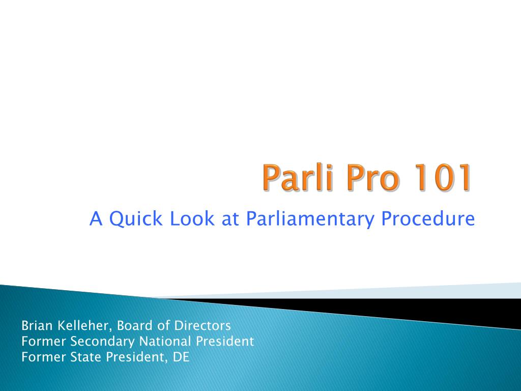 PPT - Parli Pro 101 PowerPoint Presentation, free download - ID:1655351