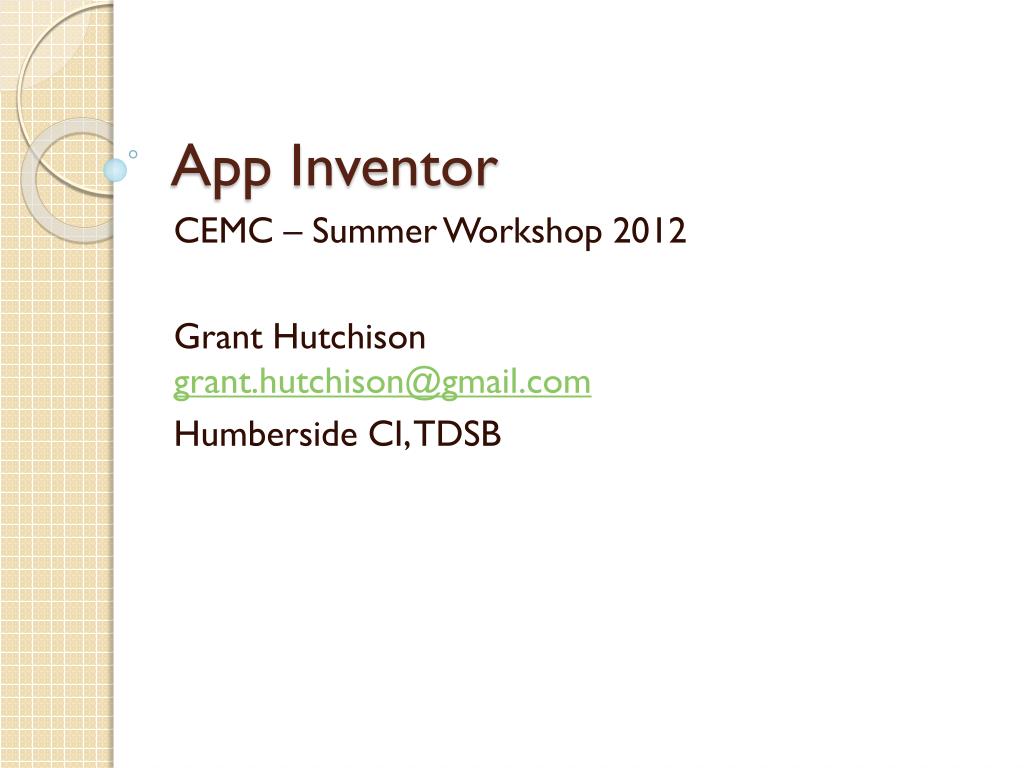 PPT - App Inventor PowerPoint Presentation, free download - ID:1655704