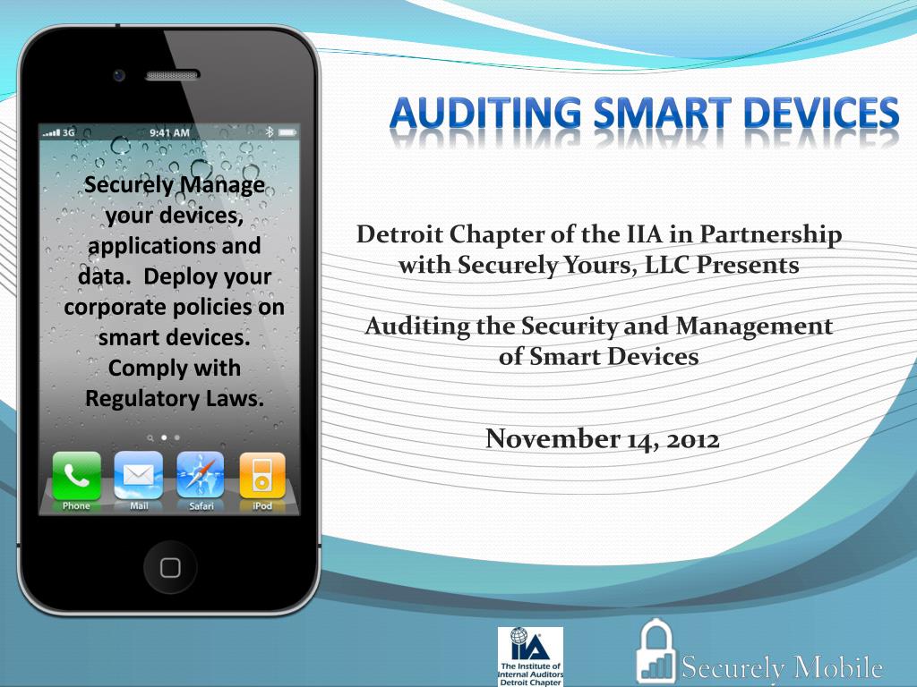 PPT - Auditing SMART Devices PowerPoint Presentation, free download ...