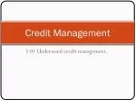 PPT - Credit Management PowerPoint Presentation, free download - ID:1144671