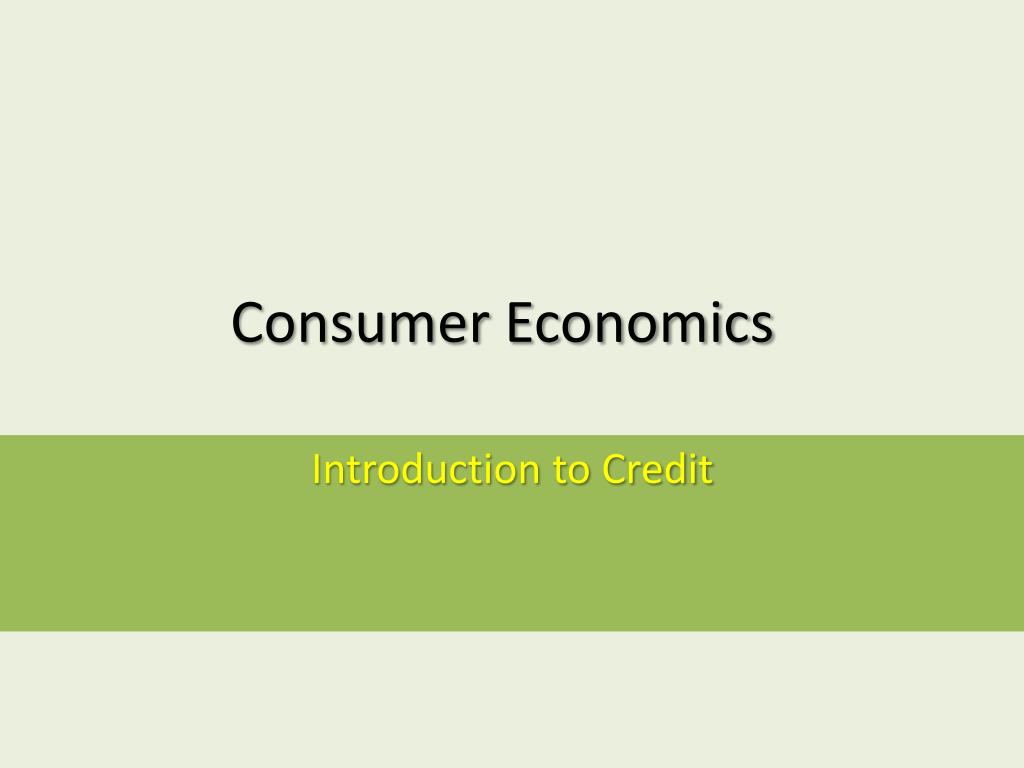 PPT - Consumer Economics PowerPoint Presentation, free download - ID ...