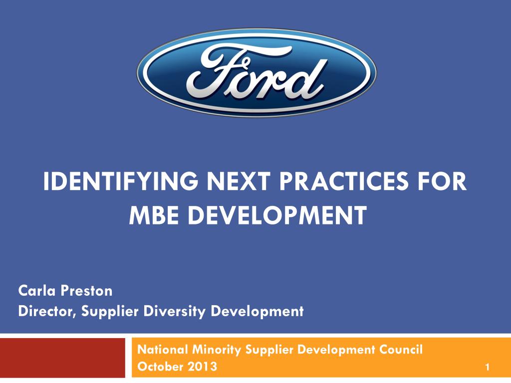 PPT - Identifying Next Practices for MBE Development PowerPoint ...