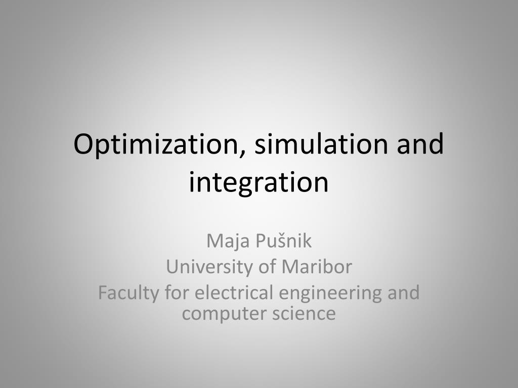PPT - Integrating Optimization and Simulation for Effective Business ...