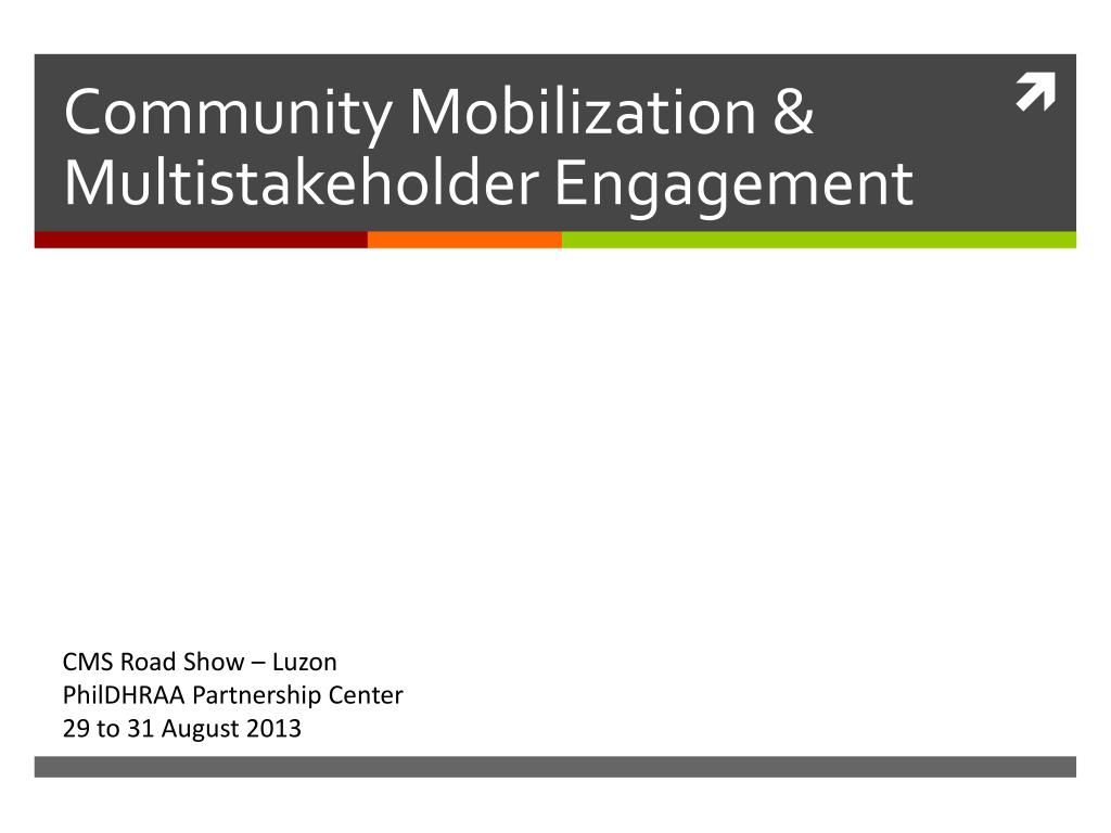PPT - Community Mobilization & Multistakeholder Engagement PowerPoint ...