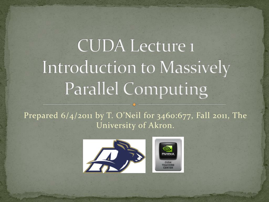 Ppt Cuda Lecture 1 Introduction To Massively Parallel Computing 5305