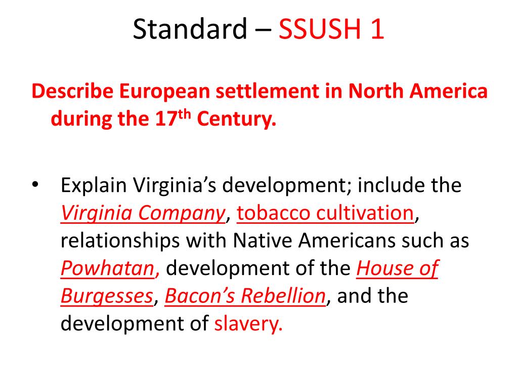 PPT - Standard – SSUSH 1 PowerPoint Presentation, free download - ID ...