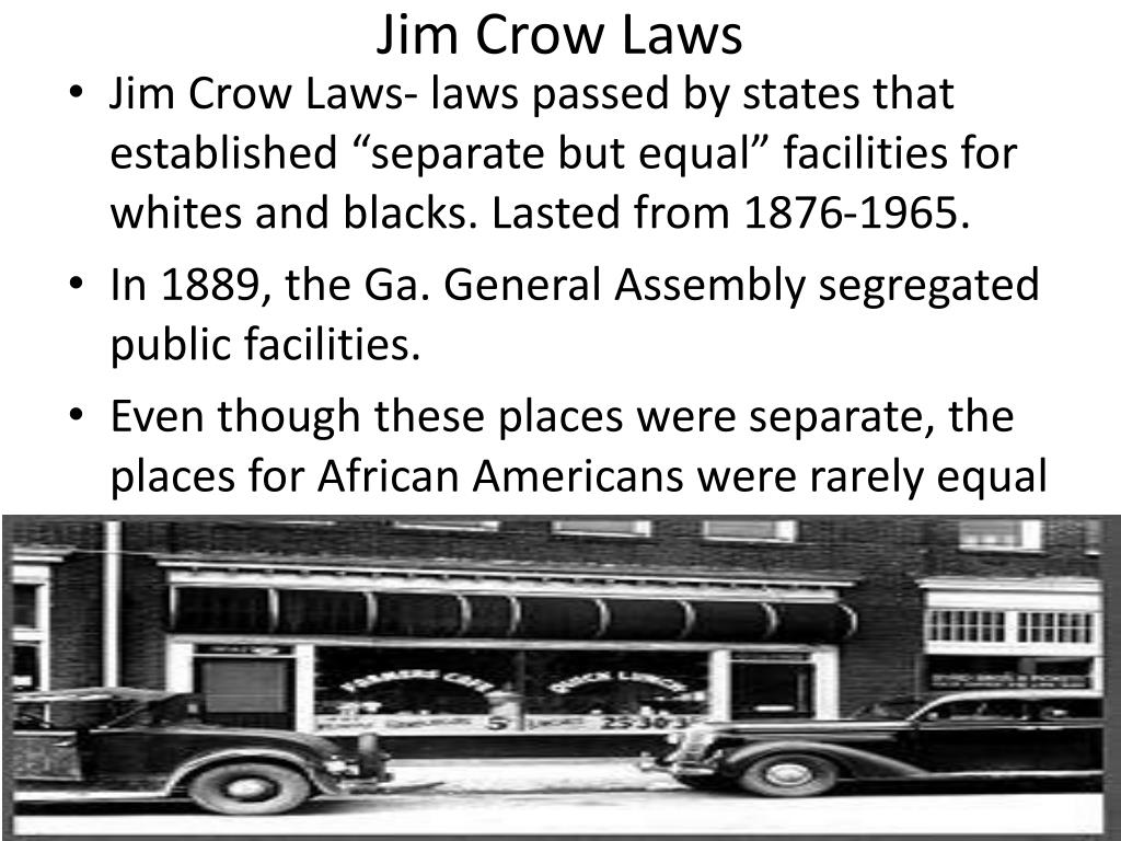 PPT - Jim Crow Laws PowerPoint Presentation, free download - ID:1662648