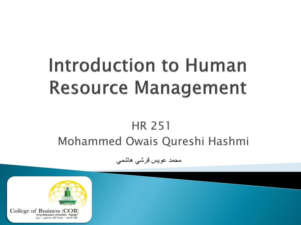 PPT - Introduction to Human Resource Management PowerPoint Presentation ...