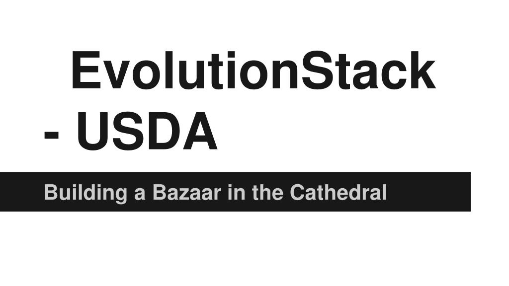 PPT - Evolution of USDA's Cloud Innovation: From Hope to SolutionStack ...