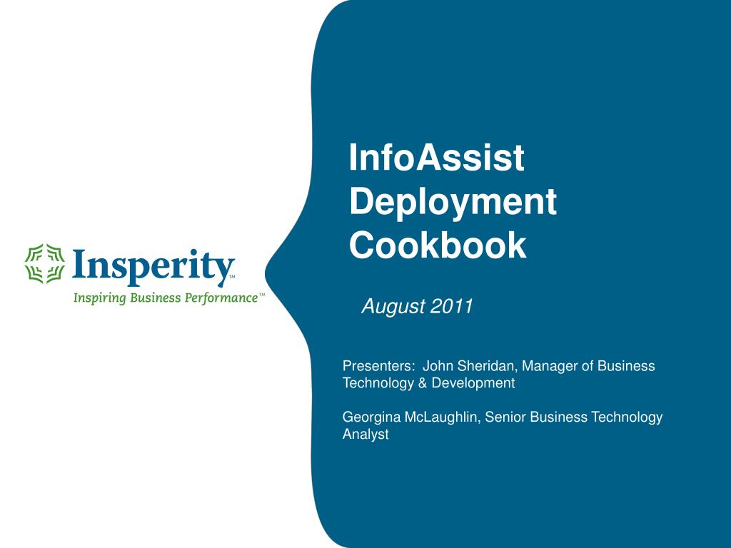 PPT - InfoAssist Deployment Cookbook PowerPoint Presentation, free ...
