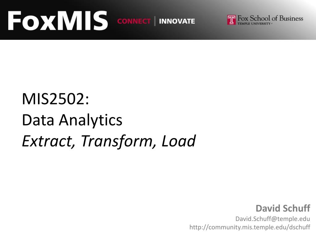 PPT - Mastering ETL: Extract, Transform, Load for Data Analytics ...