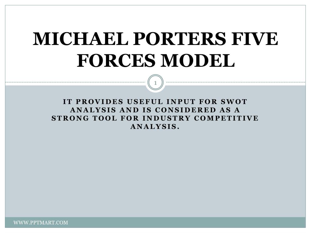 PPT - MICHAEL PORTERS FIVE FORCES MODEL PowerPoint Presentation, free ...