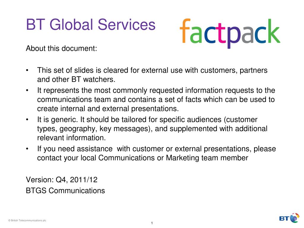 PPT - BT Global Services PowerPoint Presentation, free download - ID ...
