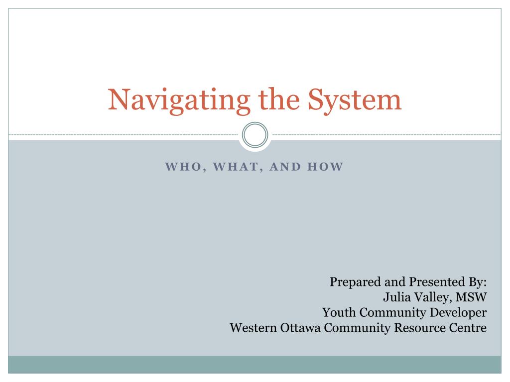 PPT - Navigating the System PowerPoint Presentation, free download - ID ...
