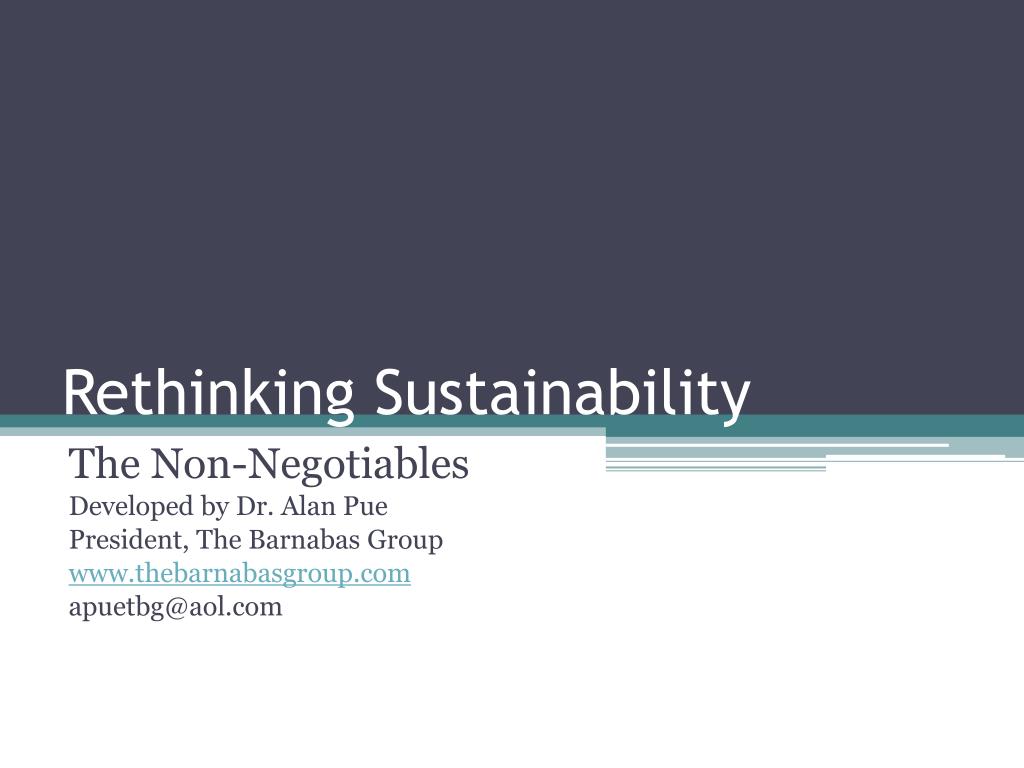PPT - Rethinking Sustainability PowerPoint Presentation, free download ...