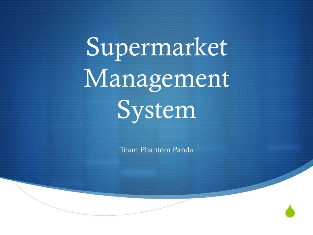 PPT - Supermarket Management System PowerPoint Presentation, free ...