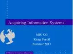 PPT - Acquiring Information Systems PowerPoint Presentation, free ...