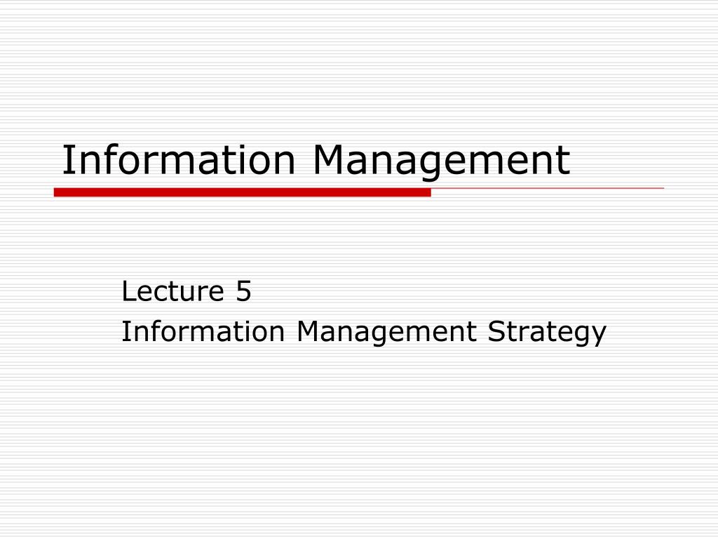 PPT - Information Management PowerPoint Presentation, free download ...
