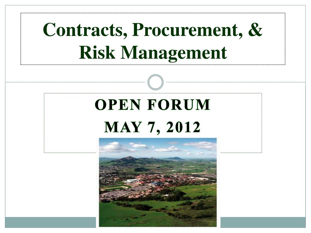 PPT - Contracts, Procurement, & Risk Management PowerPoint Presentation ...