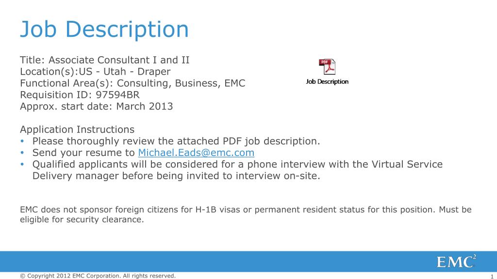 PPT - Job Description PowerPoint Presentation, free download - ID:1672608