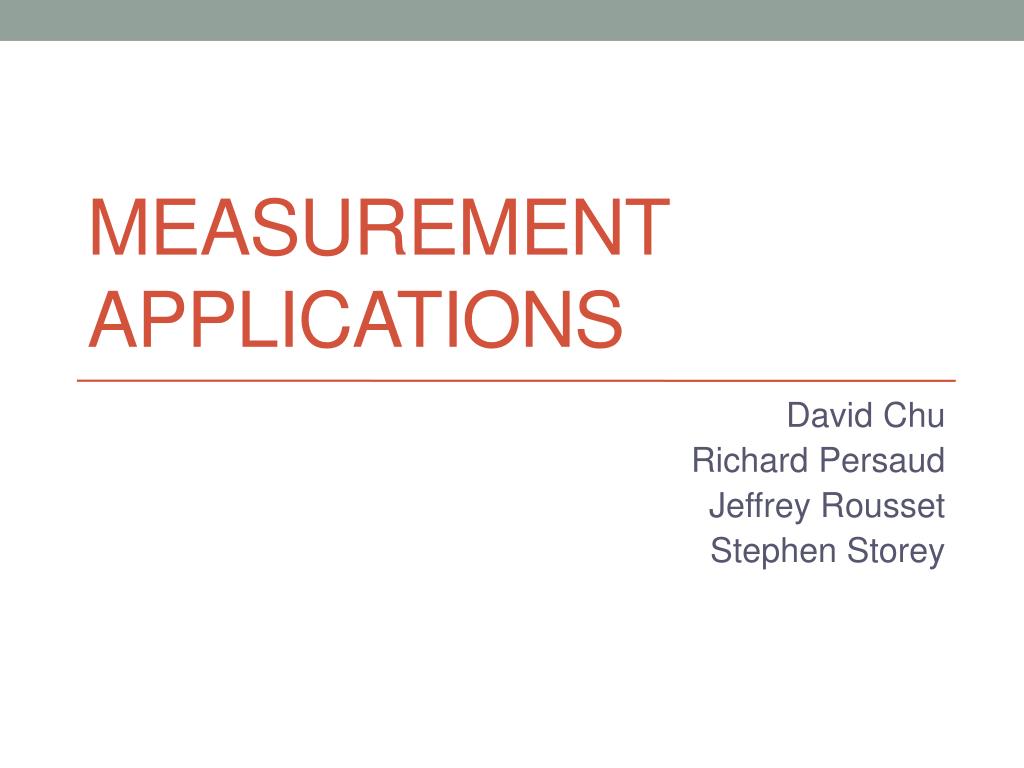 PPT - Measurement applications PowerPoint Presentation, free download ...