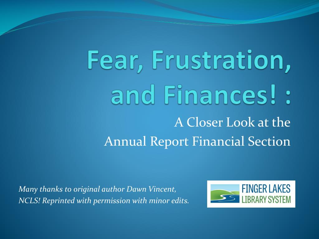 PPT - Fear, Frustration, and Finances! : PowerPoint Presentation, free ...