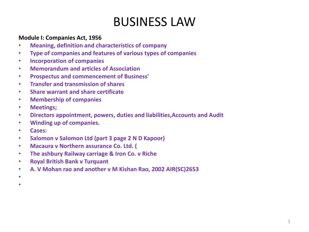 PPT - BUSINESS LAW PowerPoint Presentation, free download - ID:1674191