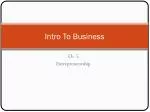 PPT - Intro To Business PowerPoint Presentation, free download - ID:3049984
