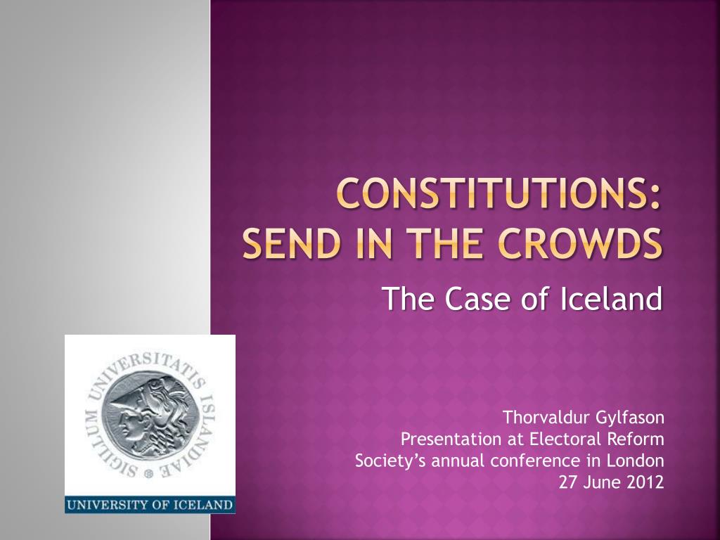 PPT - Empowering the People: The Icelandic Constitution Reform Process ...