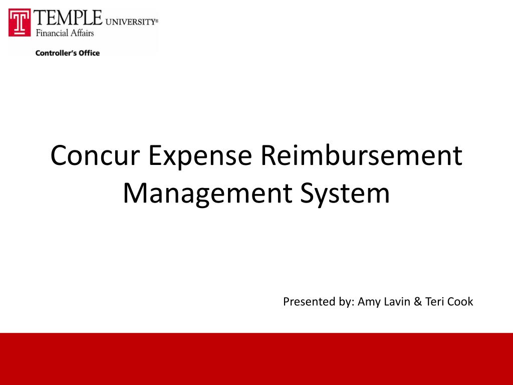 PPT - Concur Expense Reimbursement Management System PowerPoint ...