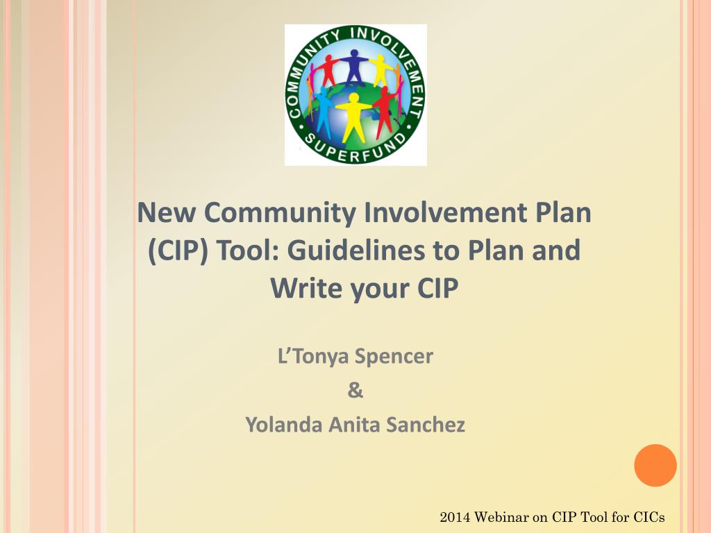 PPT - New Community Involvement Plan (CIP) Tool: Guidelines to Plan and ...