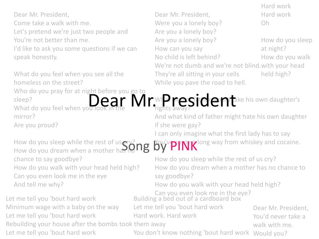 PPT - Dear Mr. President PowerPoint Presentation, free download - ID ...