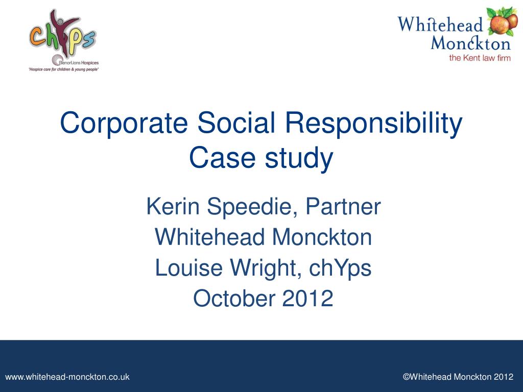 PPT - Corporate Social Responsibility Case study PowerPoint ...
