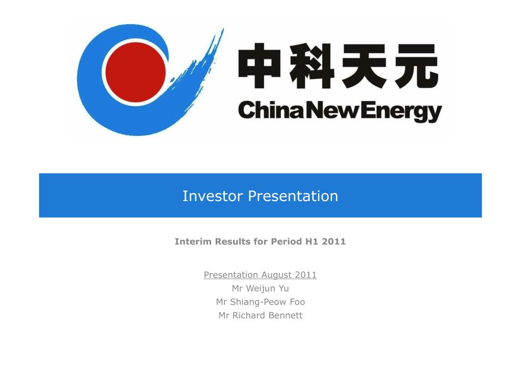 PPT - Investor Presentation PowerPoint Presentation, free download - ID ...