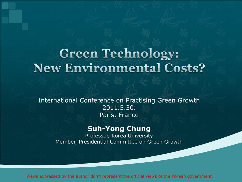 PPT - Green Technology: New Environmental Costs? PowerPoint ...