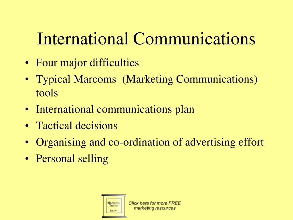 PPT - International Communications PowerPoint Presentation, free ...