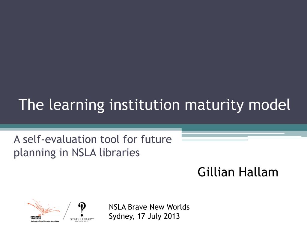 PPT - The learning institution maturity model PowerPoint Presentation ...