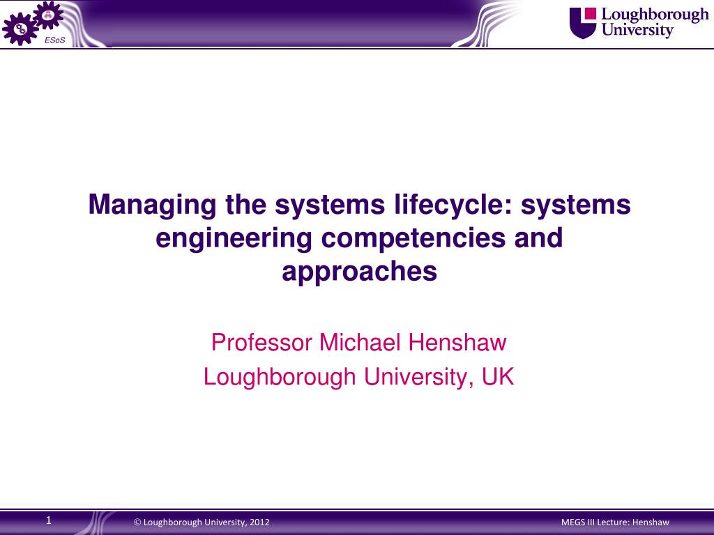 PPT - Managing the systems lifecycle: systems engineering competencies ...