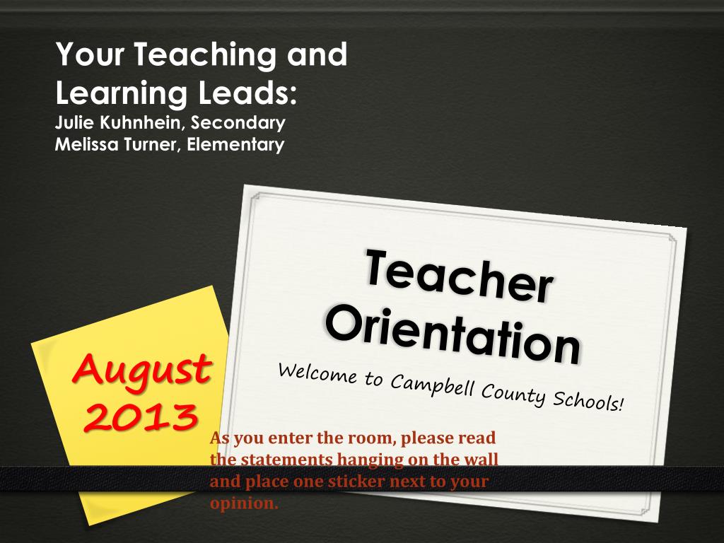 PPT - Teacher Orientation PowerPoint Presentation, free download - ID ...