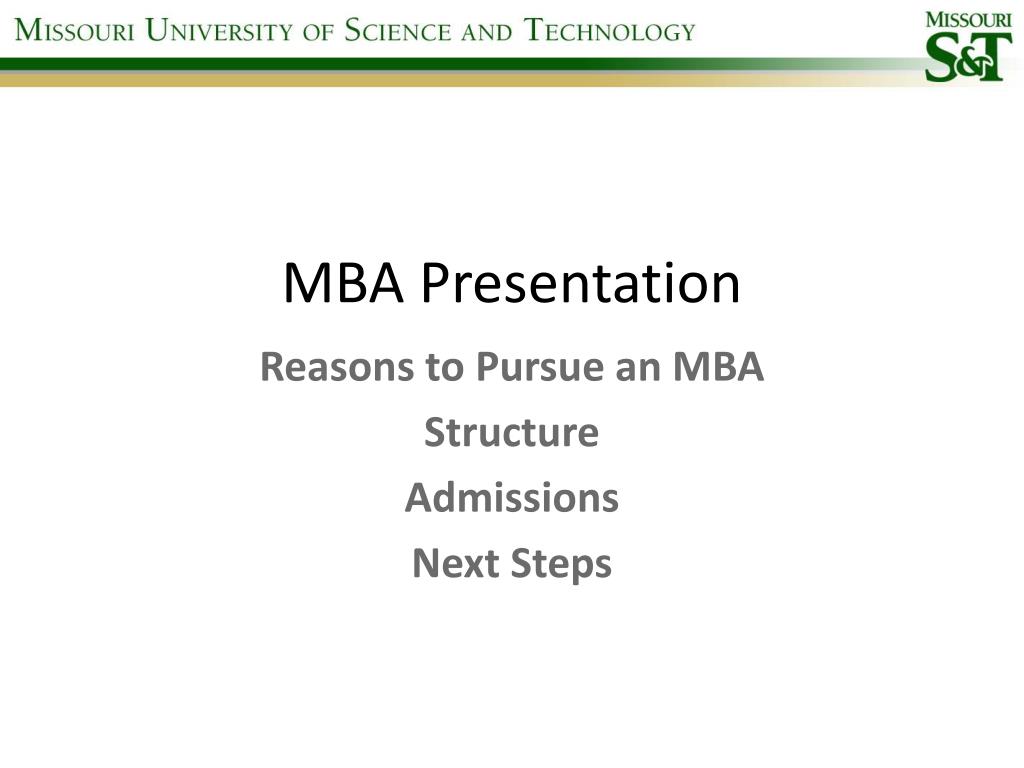 PPT - MBA Presentation PowerPoint Presentation, free download - ID:1685398