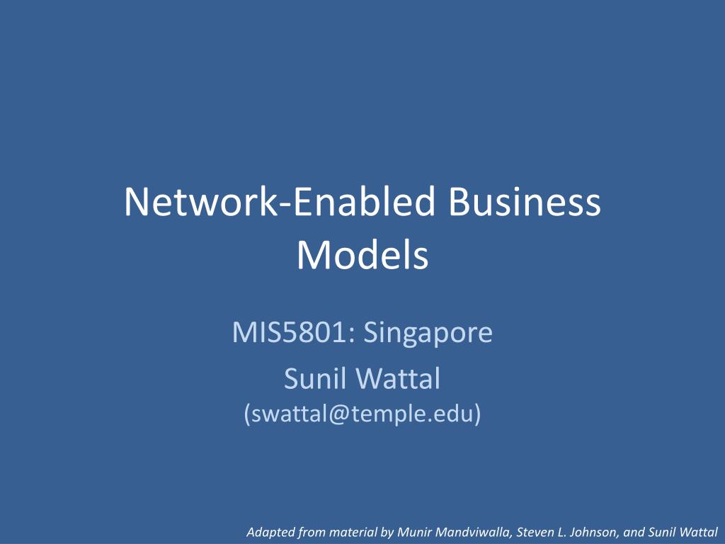 PPT - Evolution of Interactivity in Network-Enabled Business Models ...
