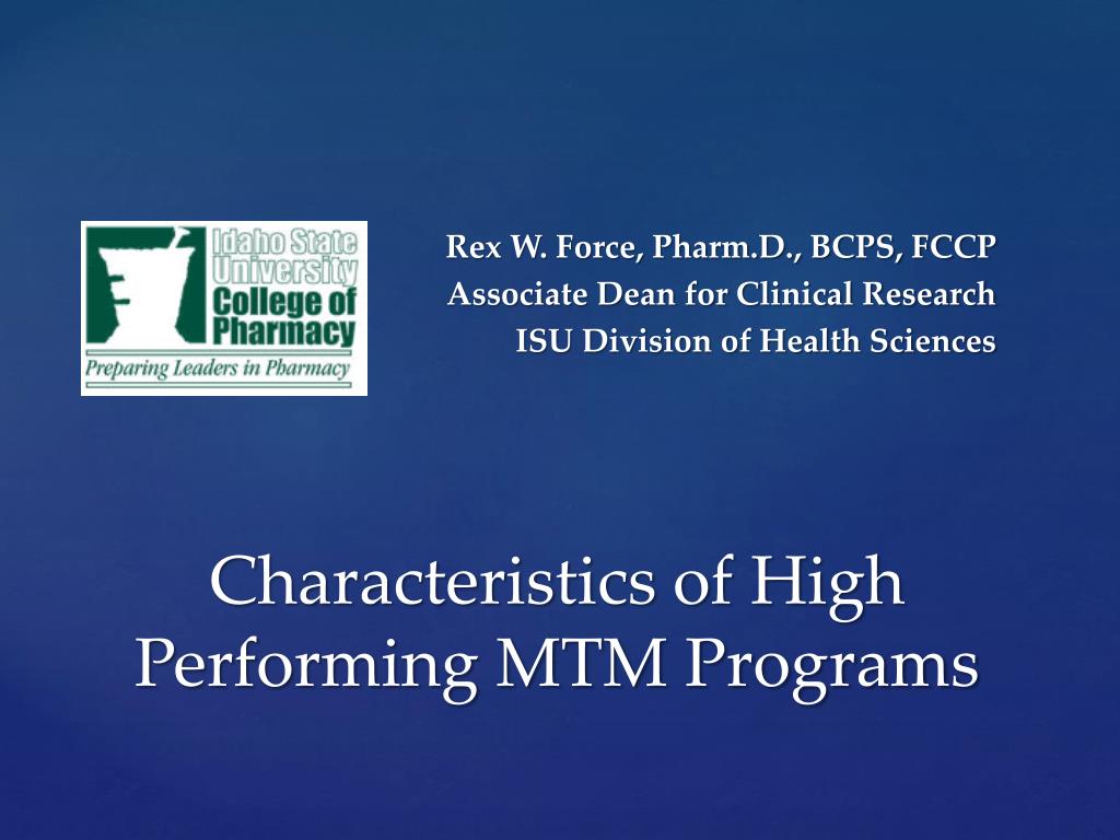 PPT - Characteristics of High Performing MTM Programs PowerPoint ...