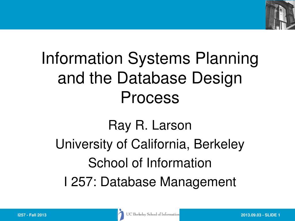 PPT - Information Systems Planning and the Database Design Process ...