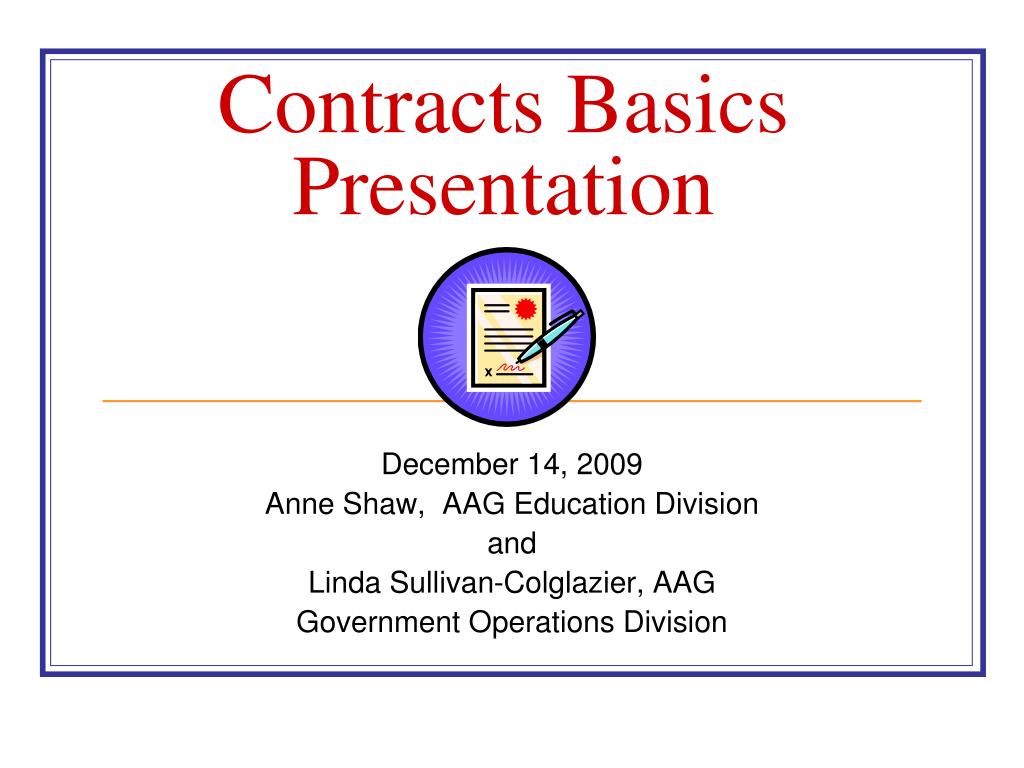 PPT - Contracts Basics Presentation PowerPoint Presentation, free ...